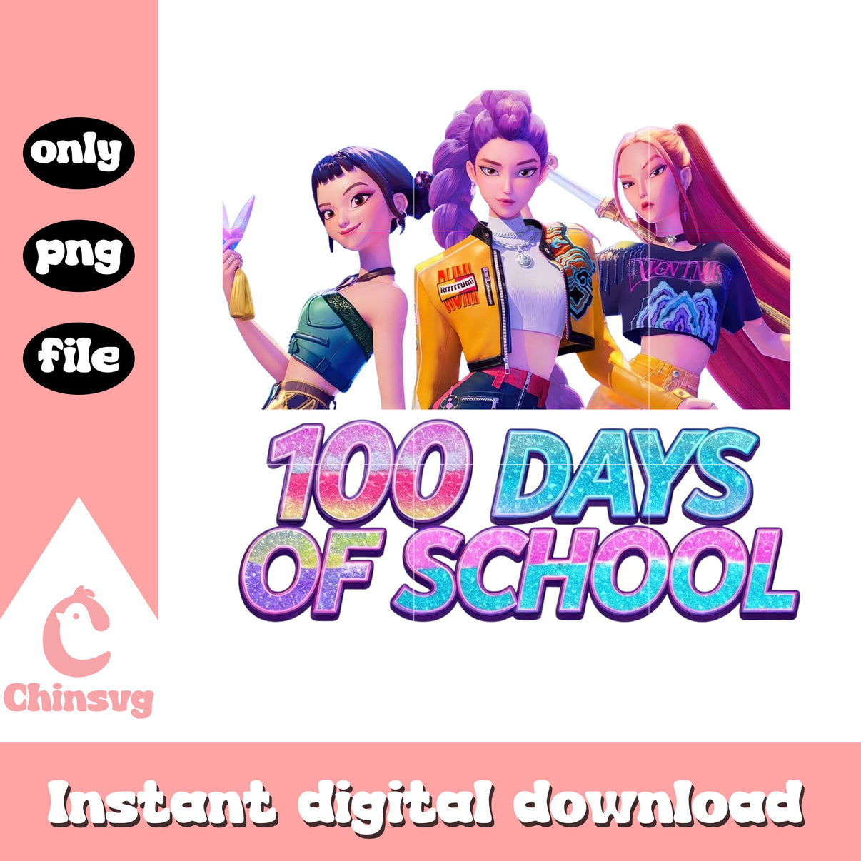 100 days of school huntrix png, 100 days of schools png, kpop huntrix ...