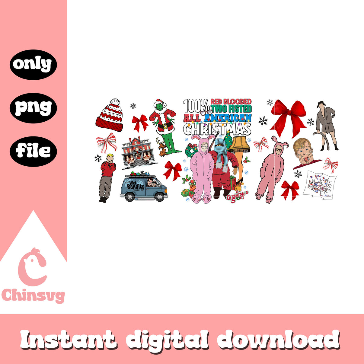 100% red blooded grinch christmas png, grinch stole christmas png – Chinsvg