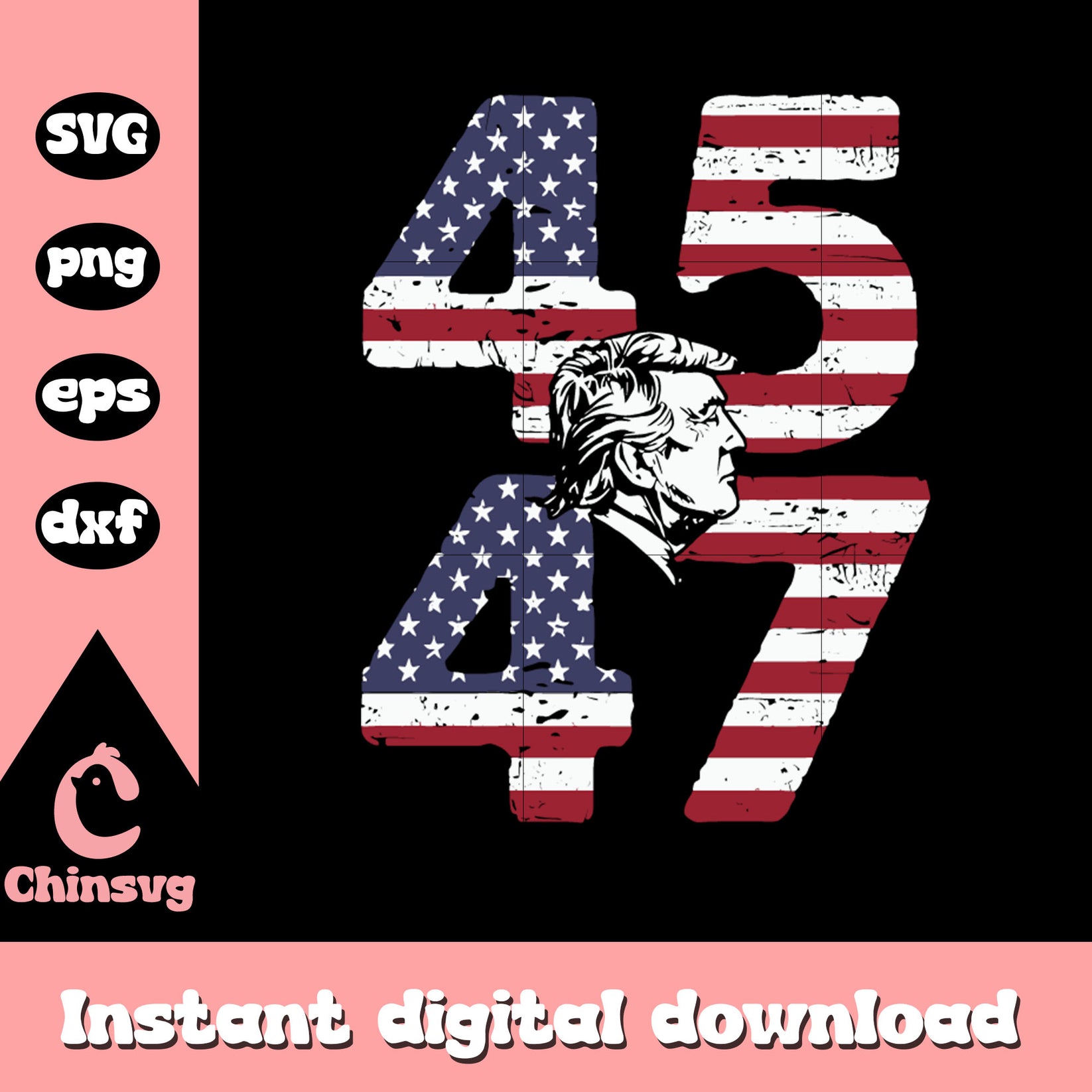 45 47 Donald Trump President svg, donald trump logo svg – Chinsvg