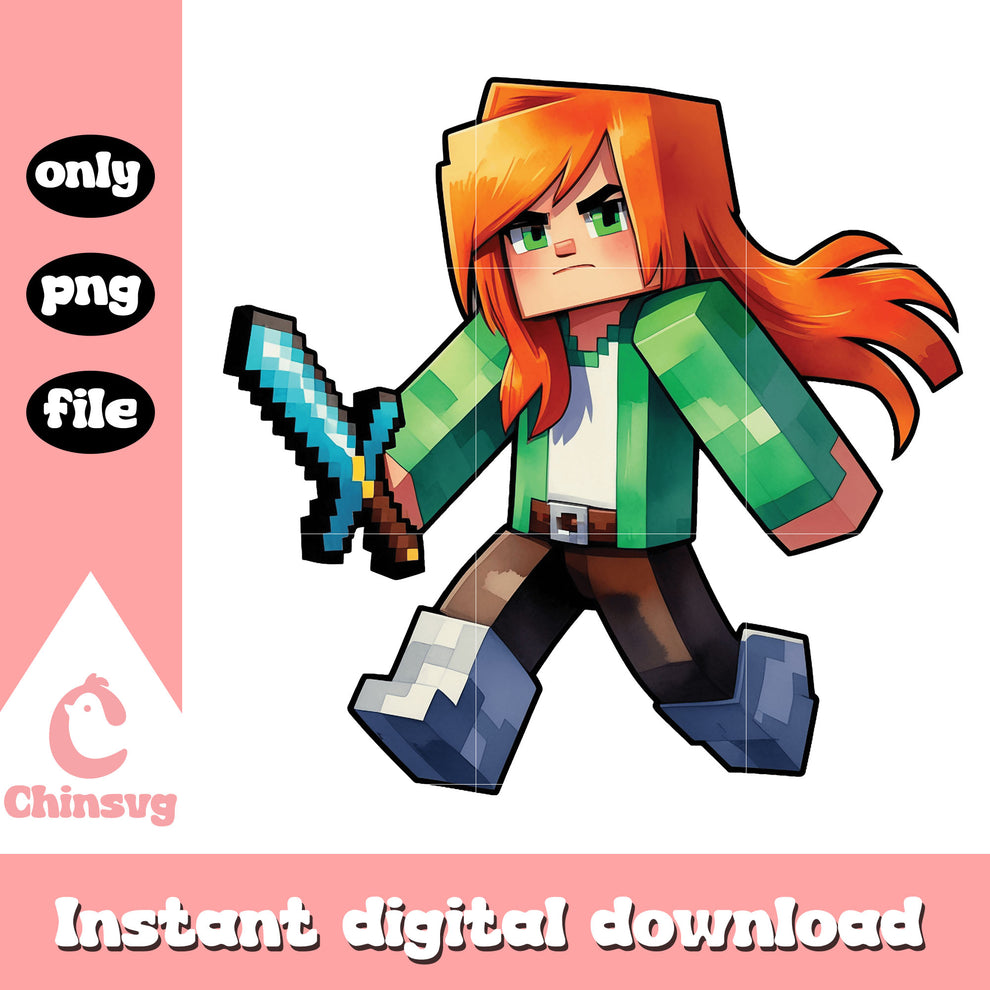 Alex minecraft character design png, alex from minecraft png – Chinsvg