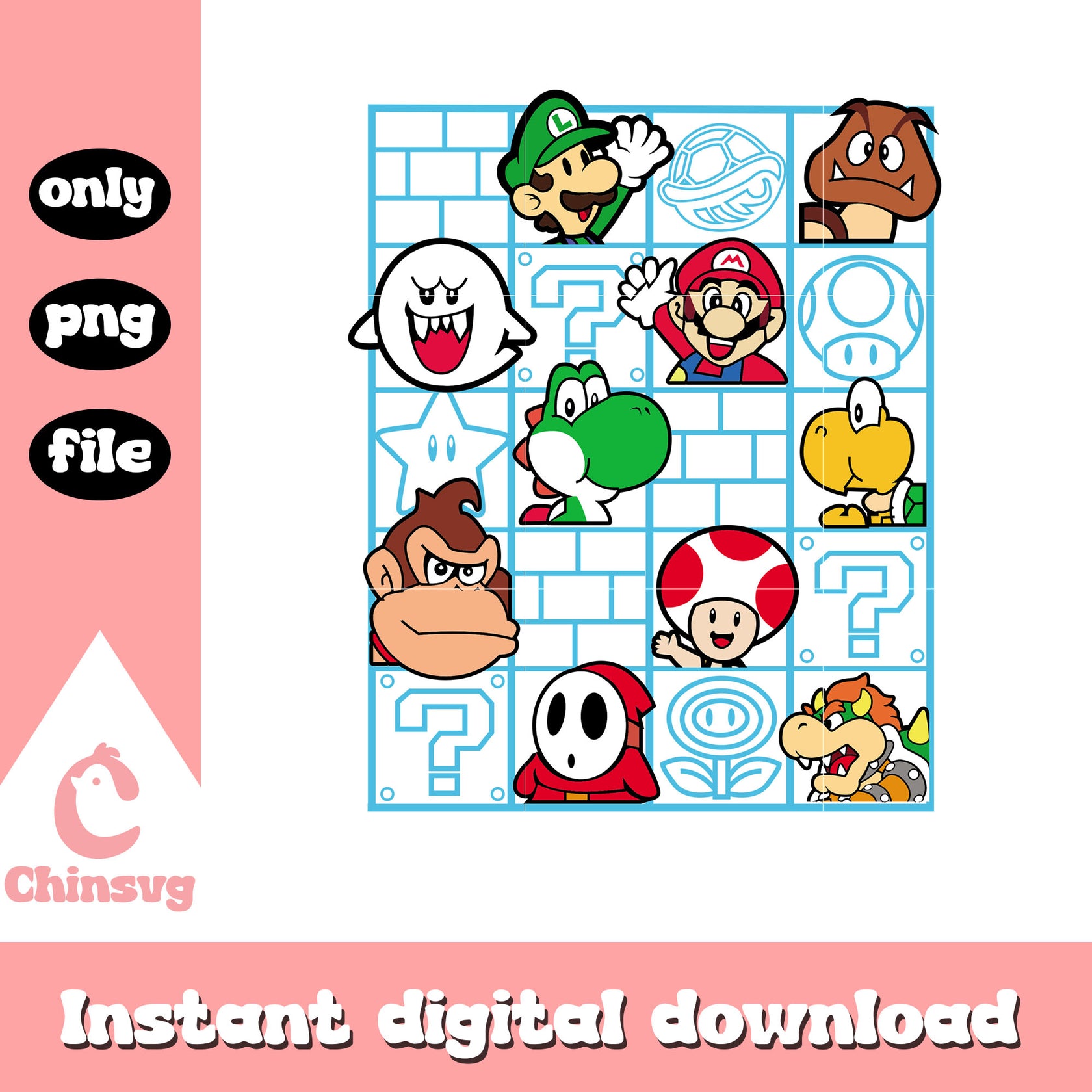 All characters of super mario png, super mario bros movie png – Chinsvg