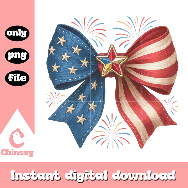 America big coquette bow design png, 4th of july freedom png – Chinsvg