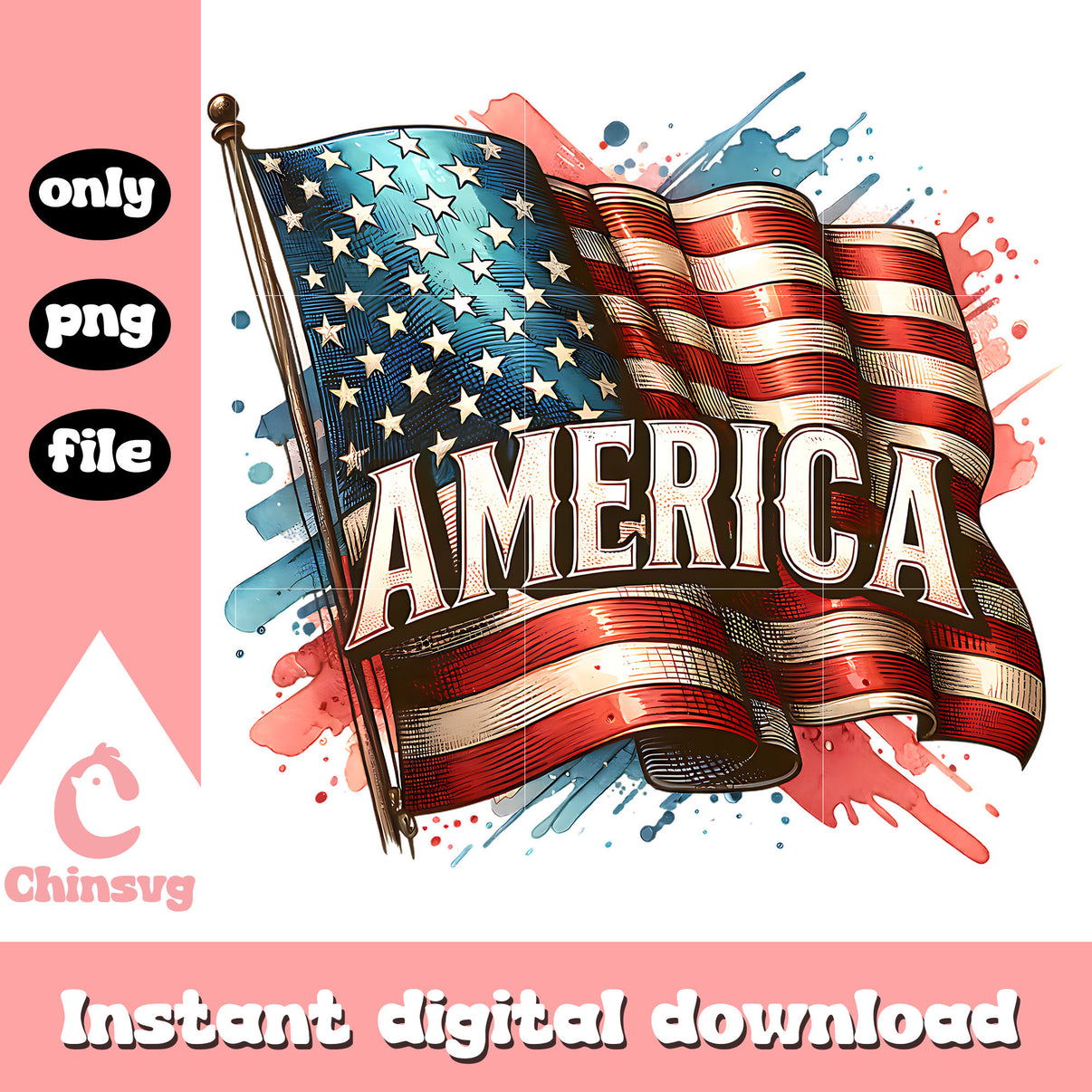 America with flag design png, america flag png, america logo png – Chinsvg