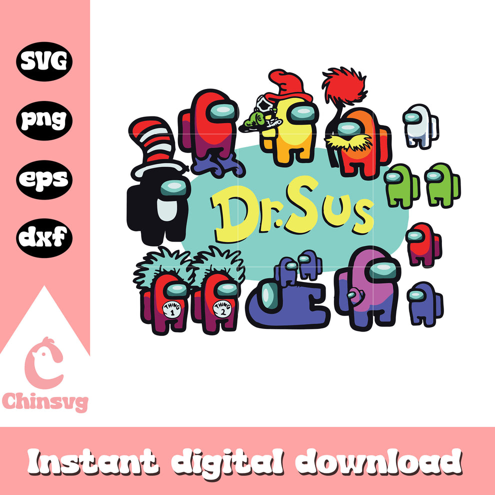Among us dr.sus characters svg, among us svg, dr seuss svg – Chinsvg
