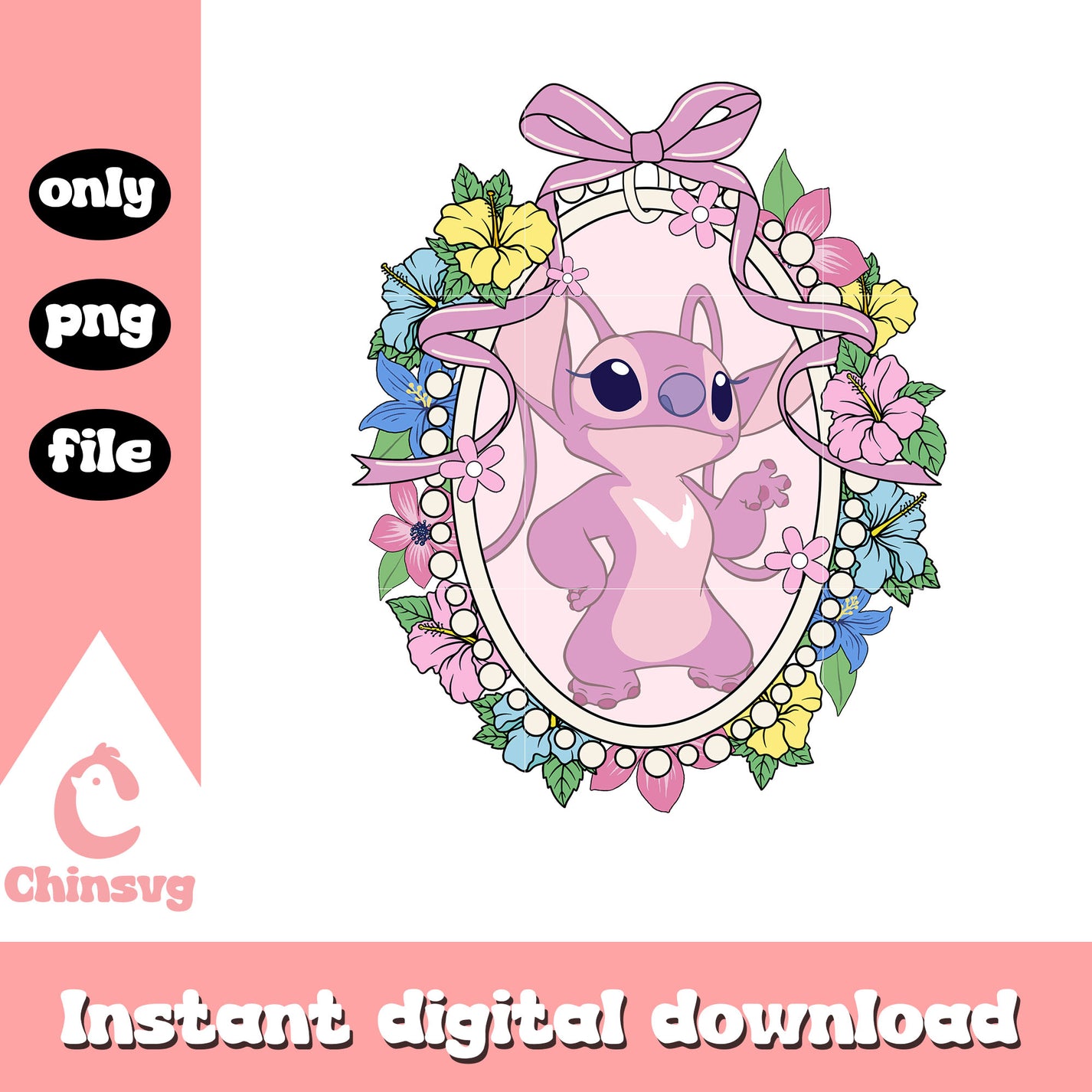 Angel character mirror floral png, disney characters png – Chinsvg
