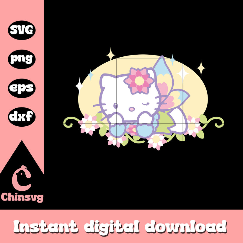 Angel hello kitty cartoon svg file, hello kitty show svg – Chinsvg