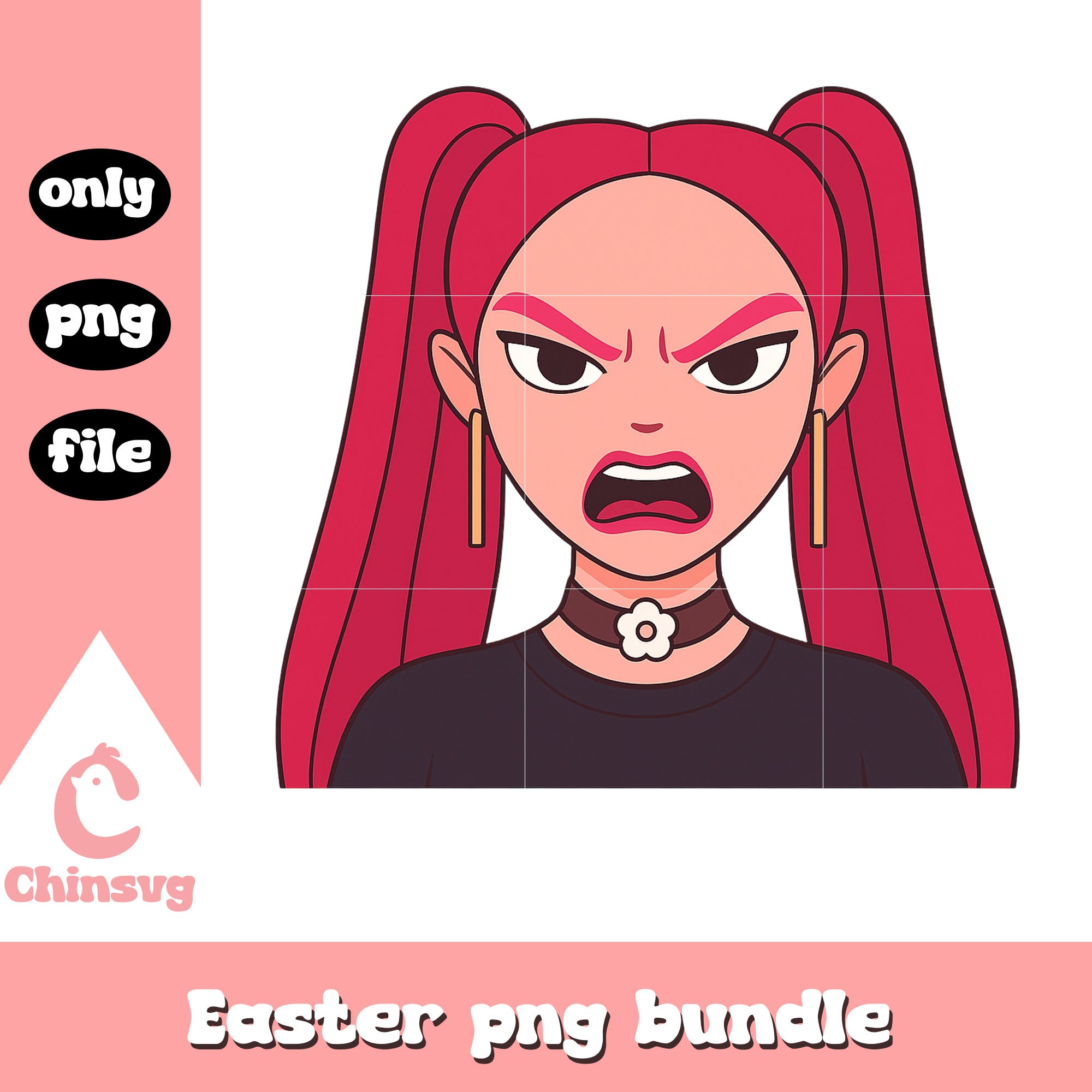 Angry huntrix mira design png, emoji png, huntrix girls png – Chinsvg