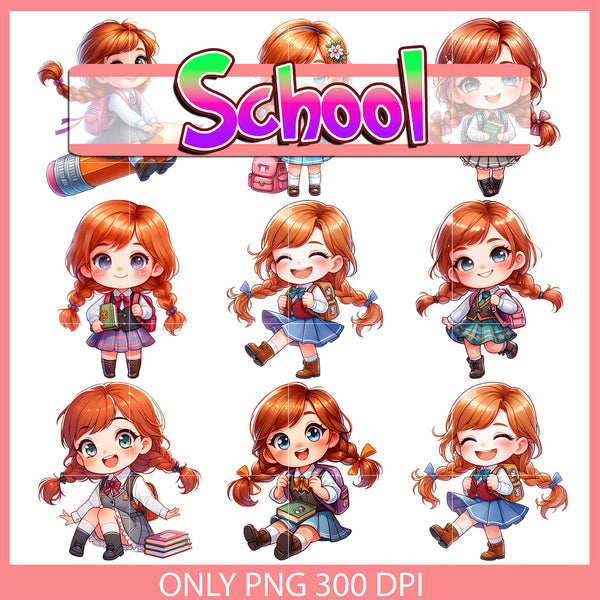Anna character back to school design bundle png, disney anna png – Chinsvg
