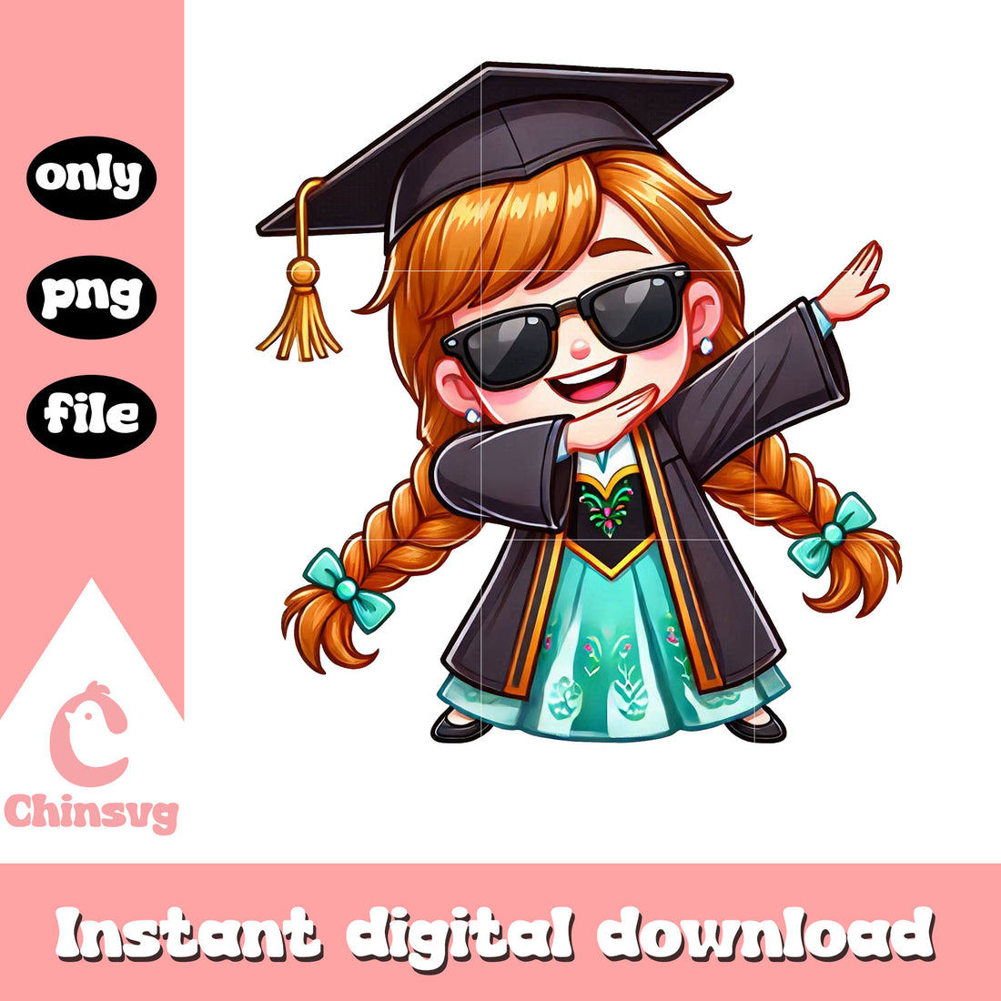 Anna frozen graduation day design png, frozen cartoon png – Chinsvg