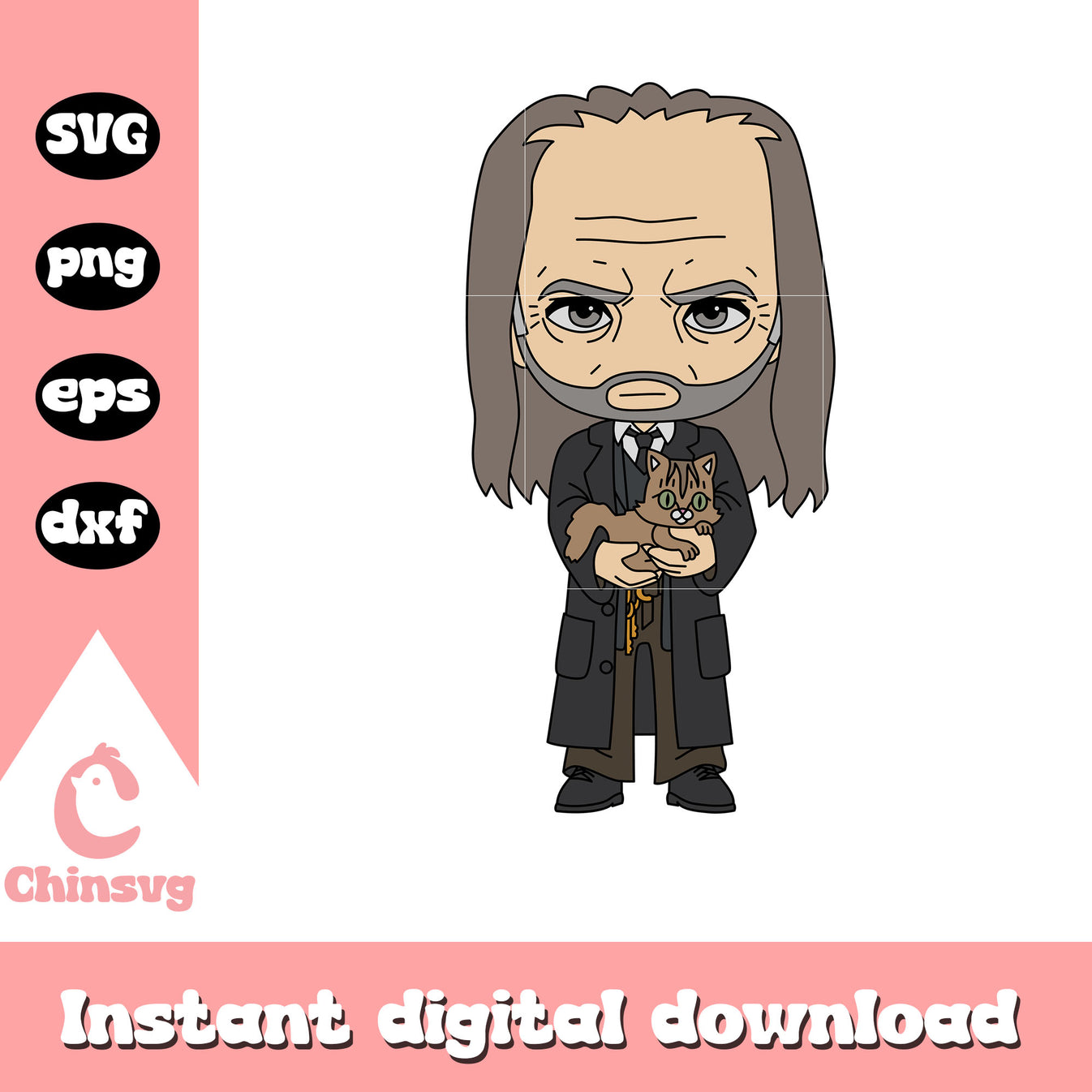 Argus filch characters chibi svg, heart harry characters svg – Chinsvg