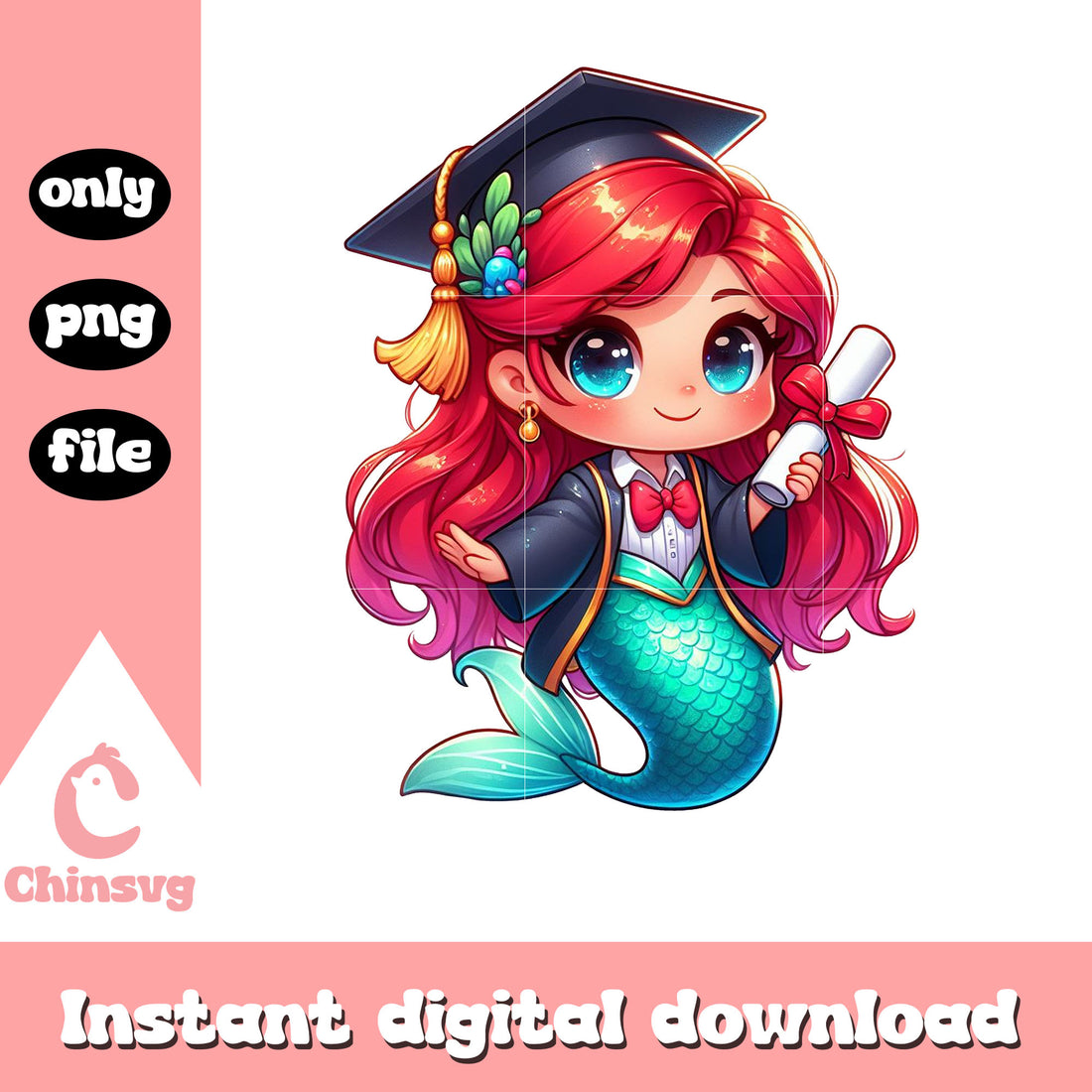 Ariel graduation day design png, graduation png, the little mermaid pn ...