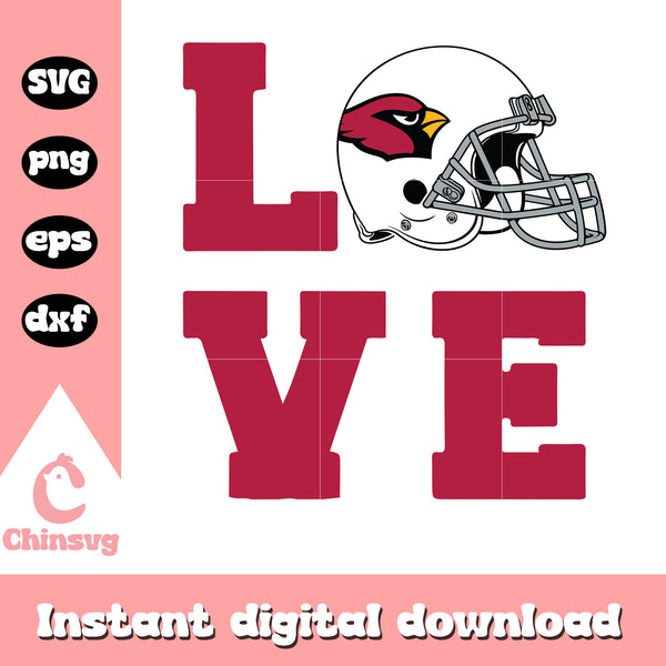 Arizona cardinals nfl team love font svg, arizona cardinals font svg ...