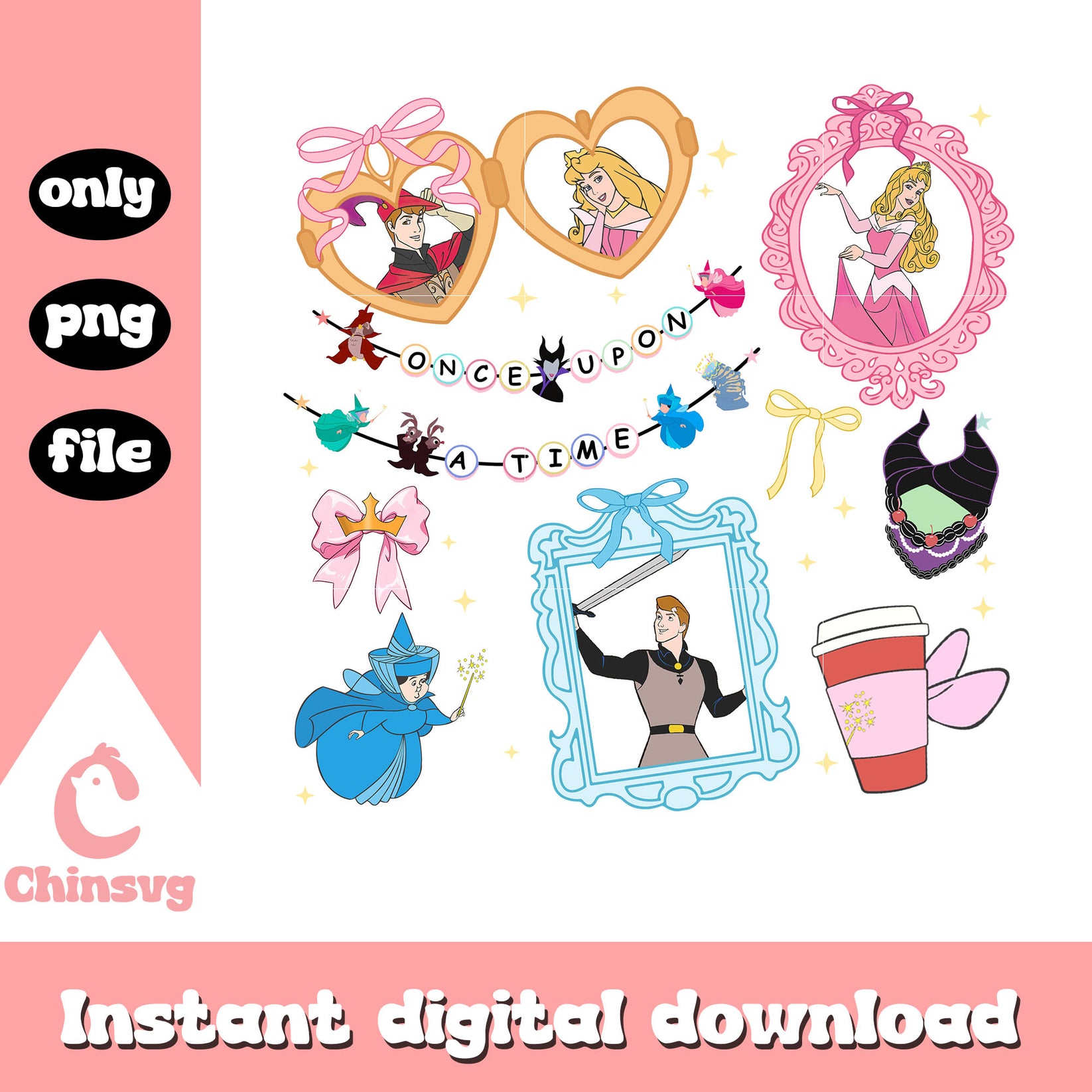 Aurora & prince Phillip characters png, disney characters png – Chinsvg