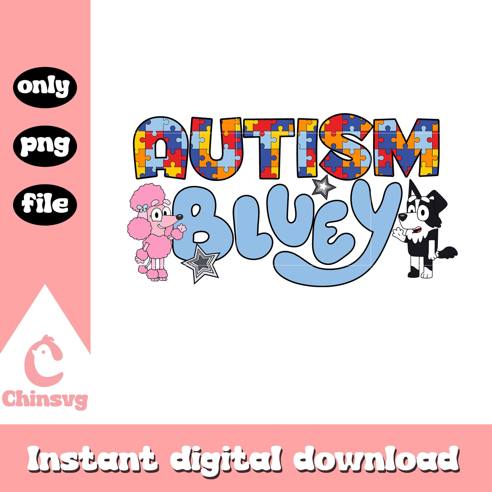Autism bluey characters png, autism awareness png, cartoon png – Chinsvg