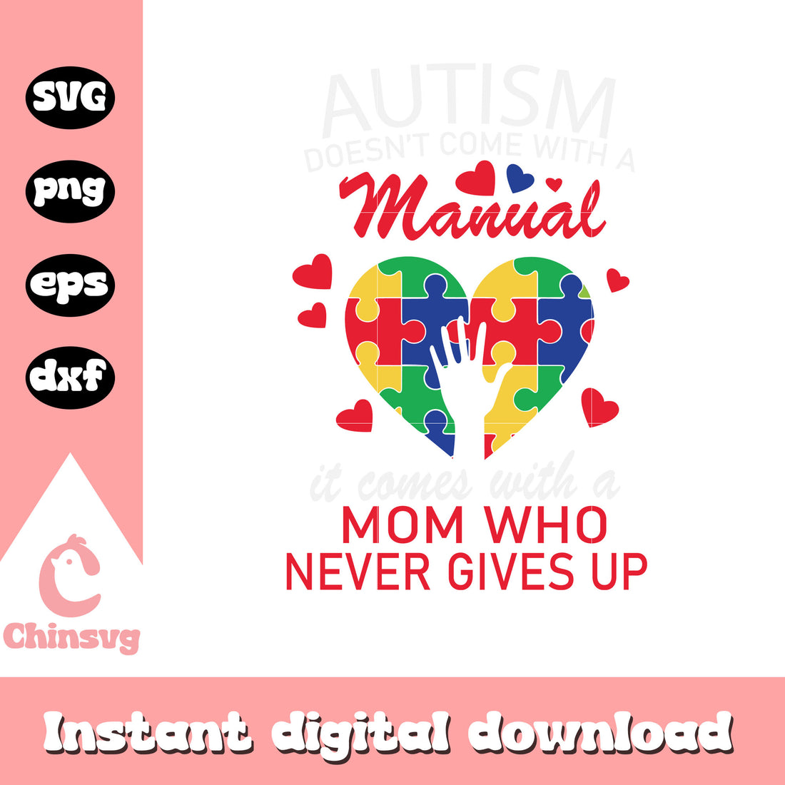 Autism doesn't come with manual svg, autism awareness quote svg – Chinsvg