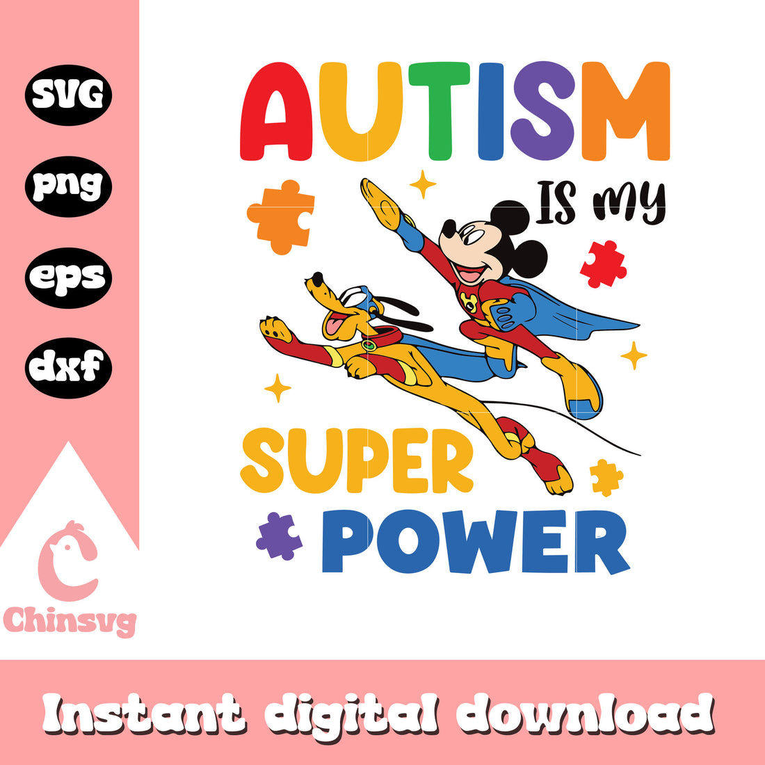 Autism is my superpower svg, autism awareness svg, disney svg – Chinsvg