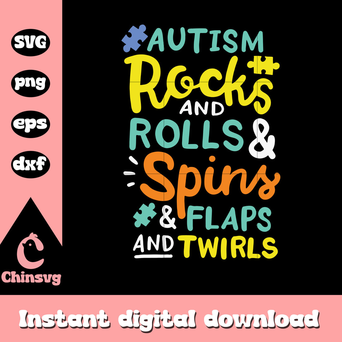 Autism rocks and rolls svg, autism awareness svg, rocks and rolls svg ...