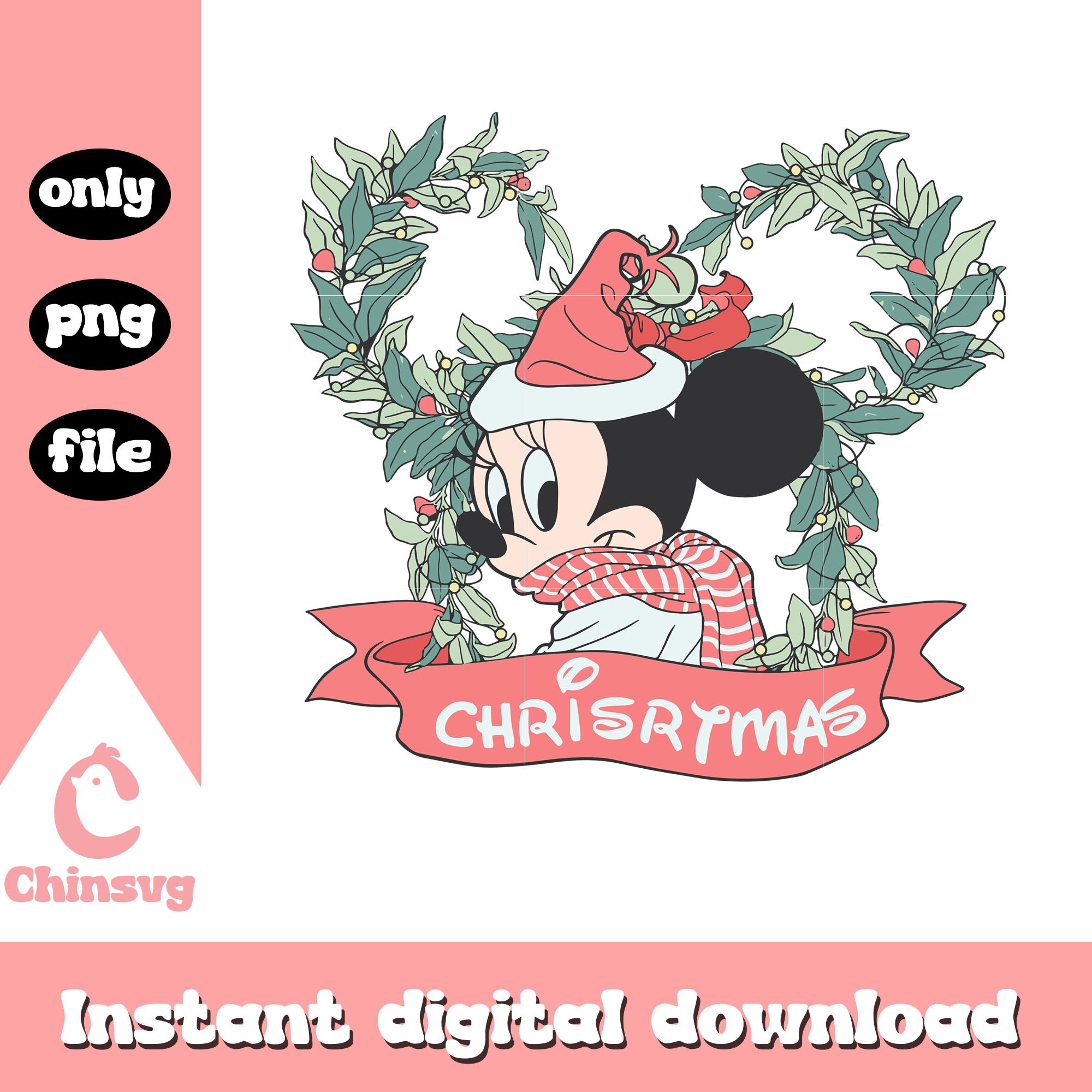 Baby minnie mouse christmas design png, minnie mouse christmas png ...