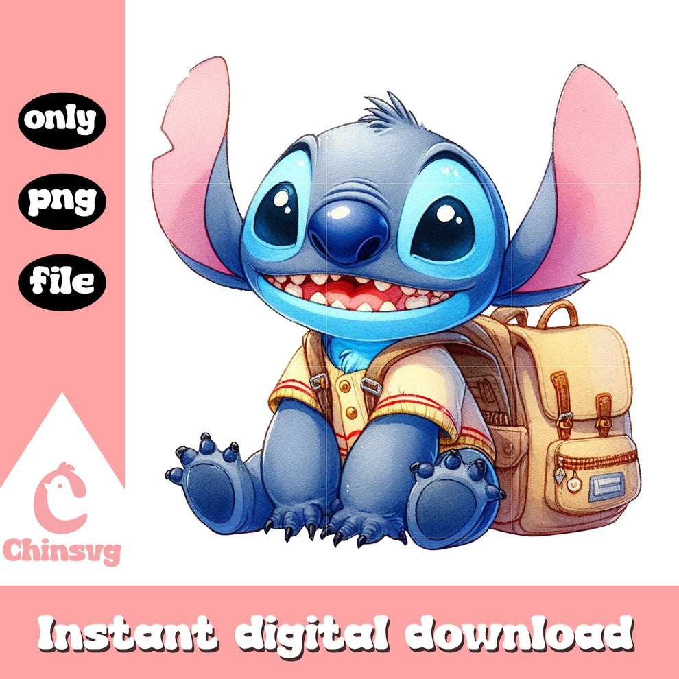 Baby stitch back to school png, walt disney school png – Chinsvg