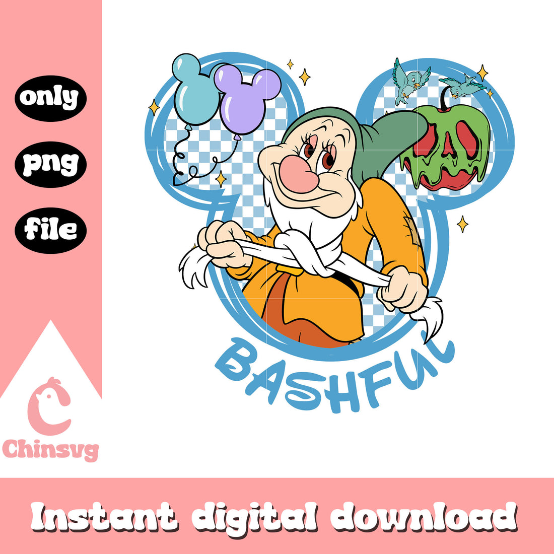 Bashful Dwarf character mickey head png, mickey head png – Chinsvg