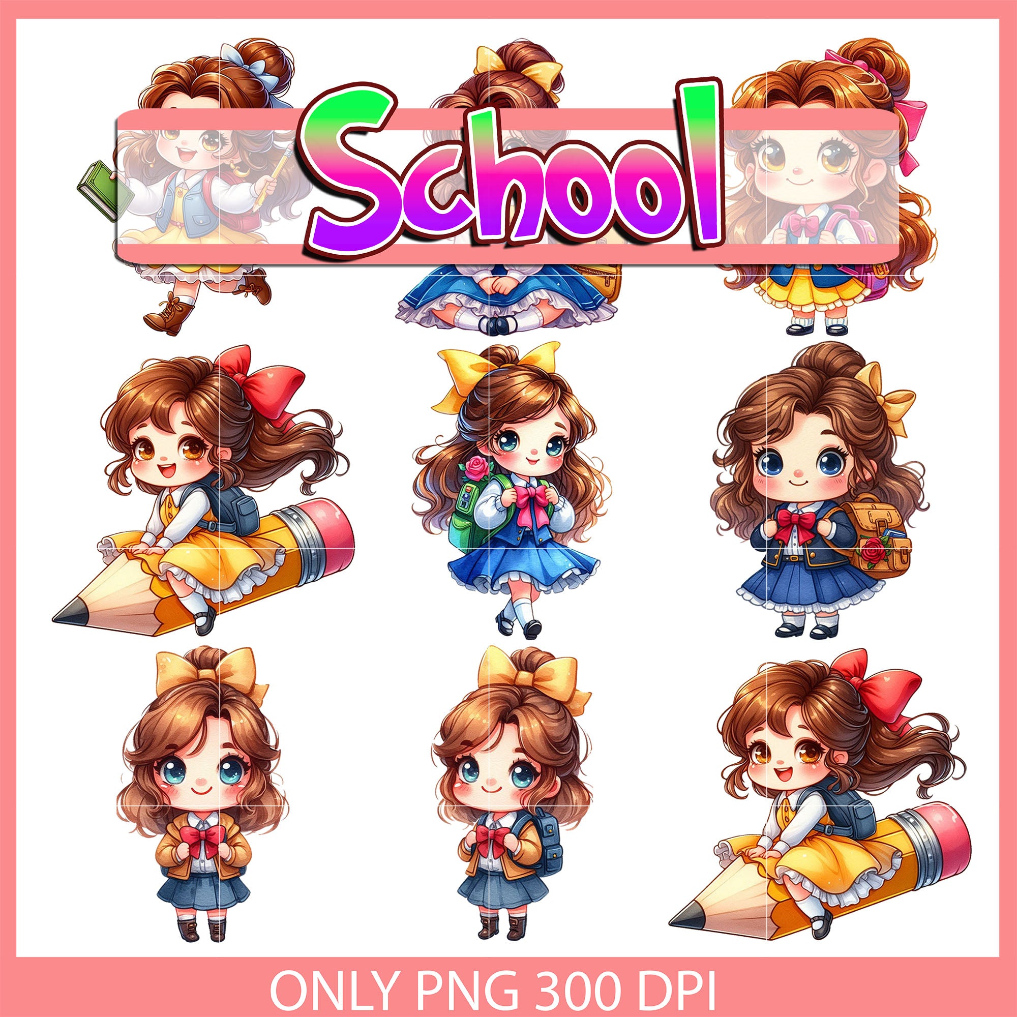 Belle back to school design bundle png, belle disney png – Chinsvg