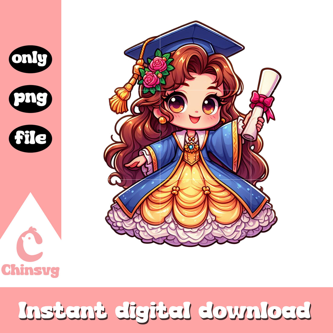 Belle graduation day design png, graduation day design png – Chinsvg