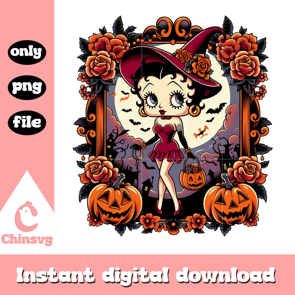 Betty boop cosplay witch on halloweenpng, betty boop png, halloween pu ...