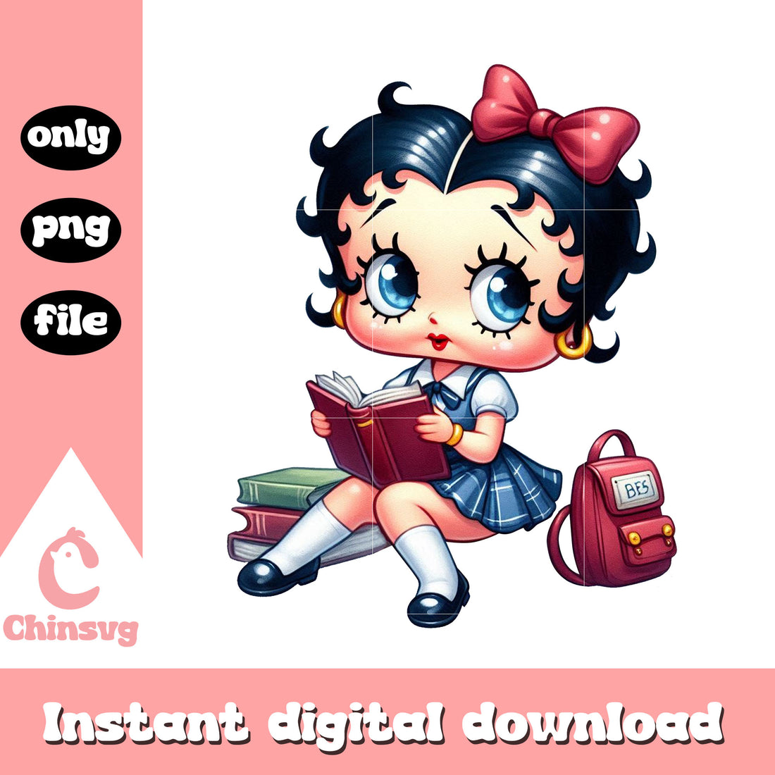 Betty boop reading book png, love book png, book club png – Chinsvg