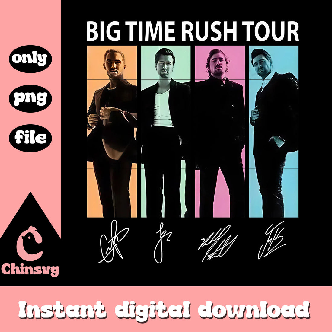Big time rush tour signature design png, big time rush png – Chinsvg