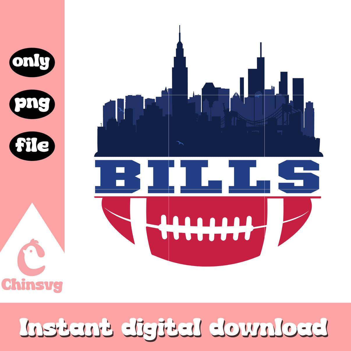 Bills nfl rugby ball design svg, buffalo bills team svg – Chinsvg