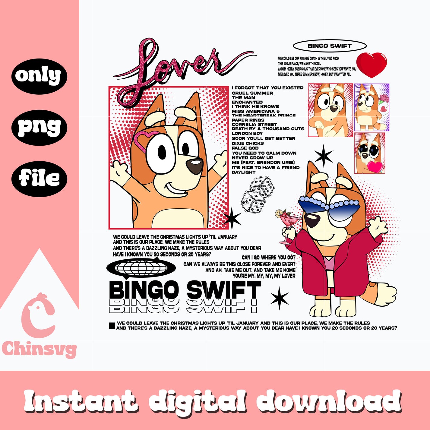 Bingo swift lover png, bingo character png, cartoon png – Chinsvg