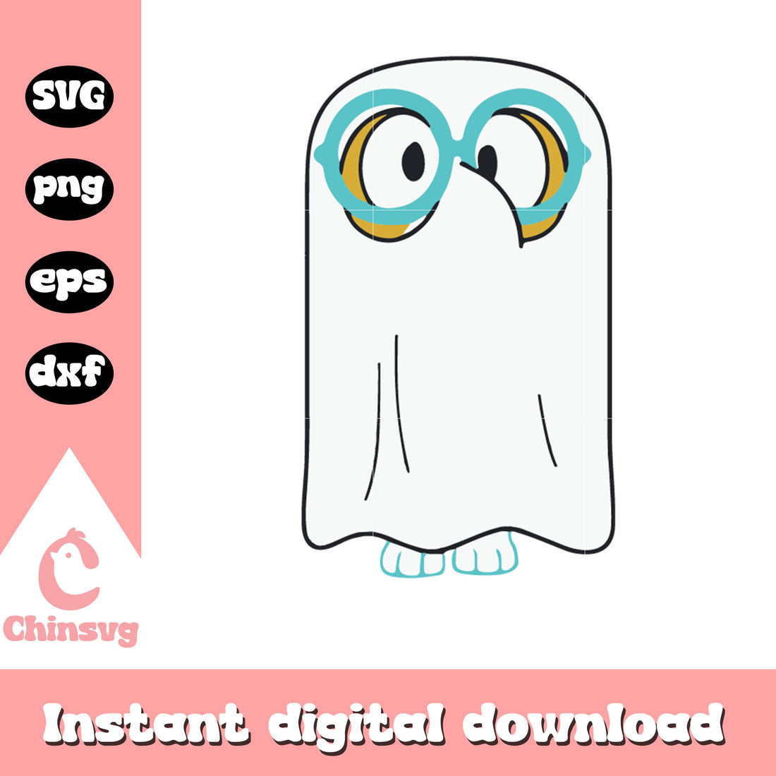 Bingo cosplay ghost svg, bluey cartoon svg, halloween svg – Chinsvg