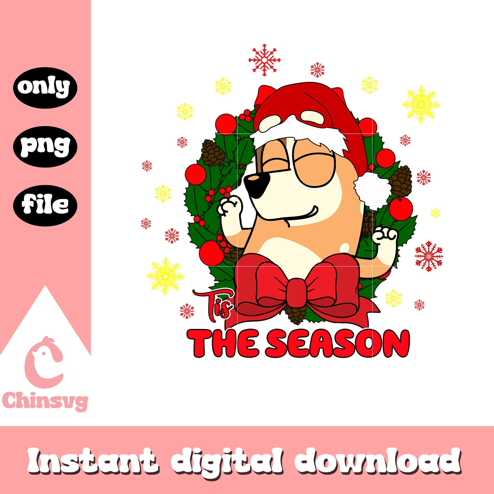 Bingo wreath tis the season christmas png, bingo christmas png – Chinsvg