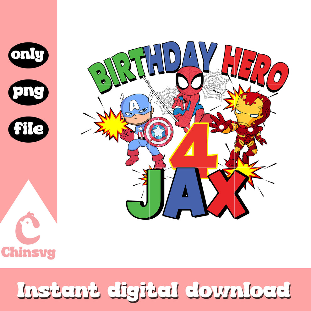 Birthday hero jax png, marvel cartoon png, advengers png – Chinsvg
