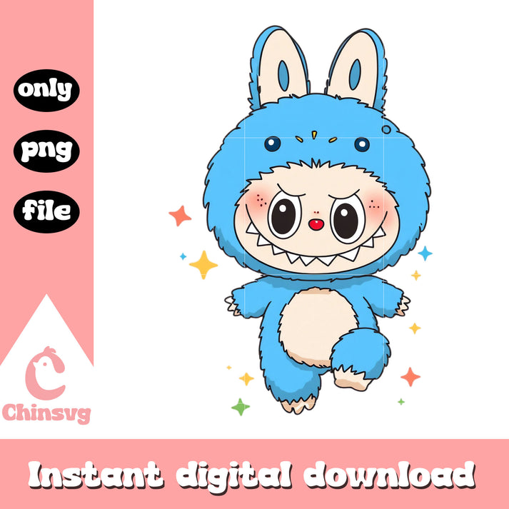 Blue baby cute labubu with sofa design png, labubu mmonster png – Chinsvg