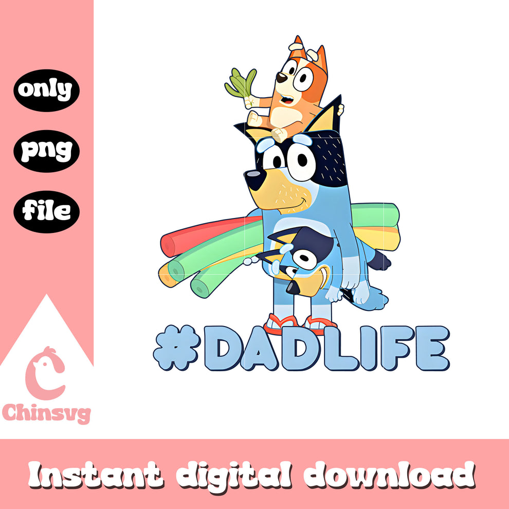 Bluey Bingo and dad design png, dad life png, bluey dad png – Chinsvg