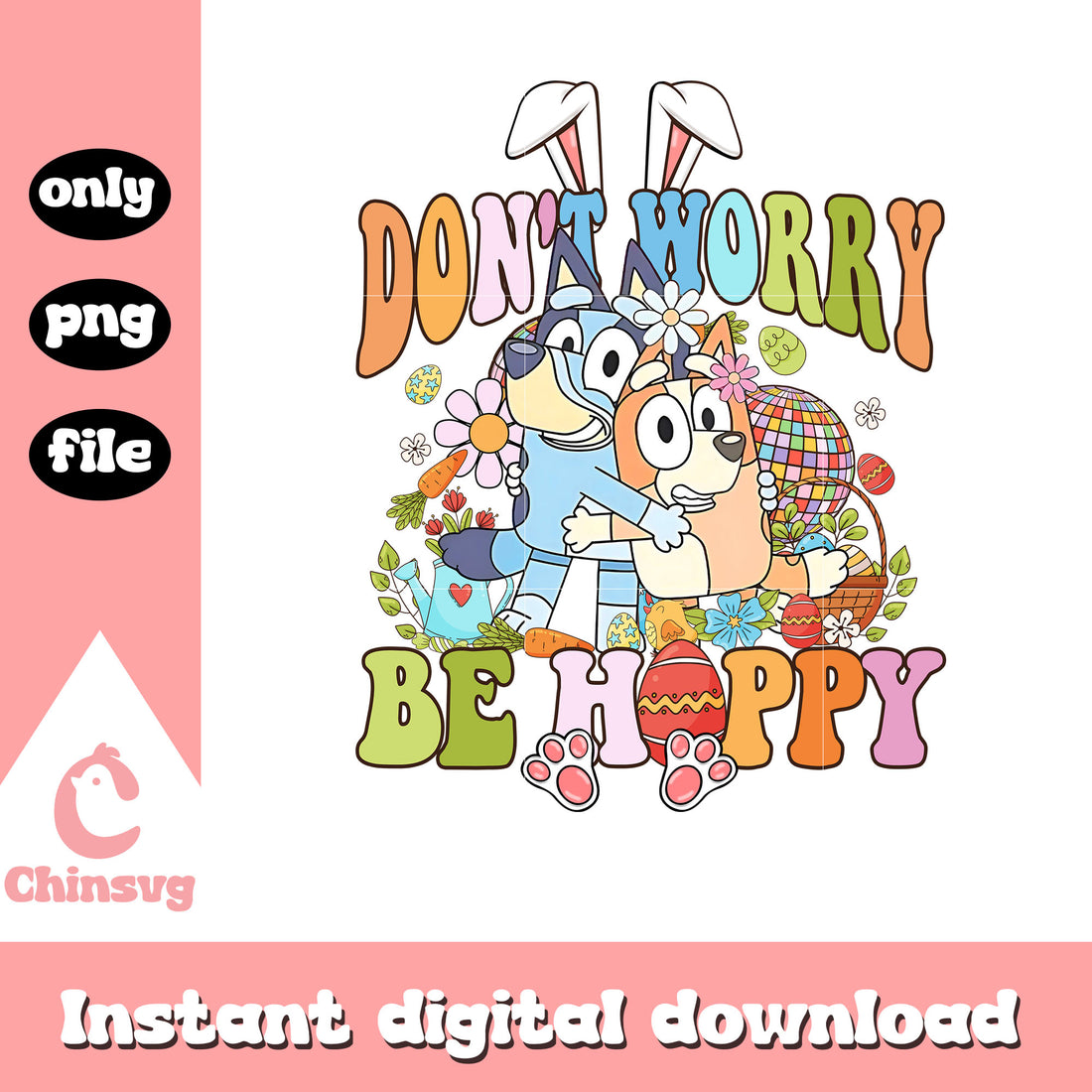 Bluey Bingo easter bunny png, easter bunny png, cartoon png – Chinsvg