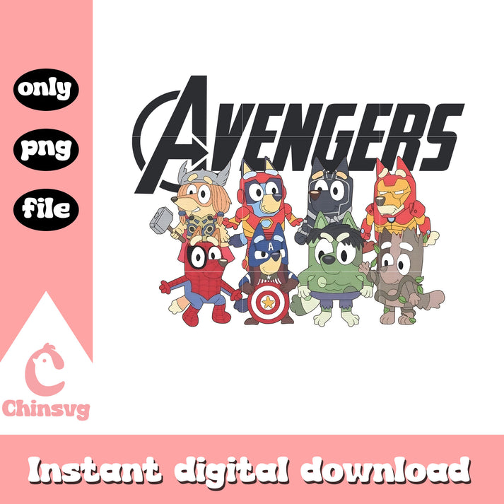 Bluey Characters Avengers png, the avengers png, marvel png – Chinsvg