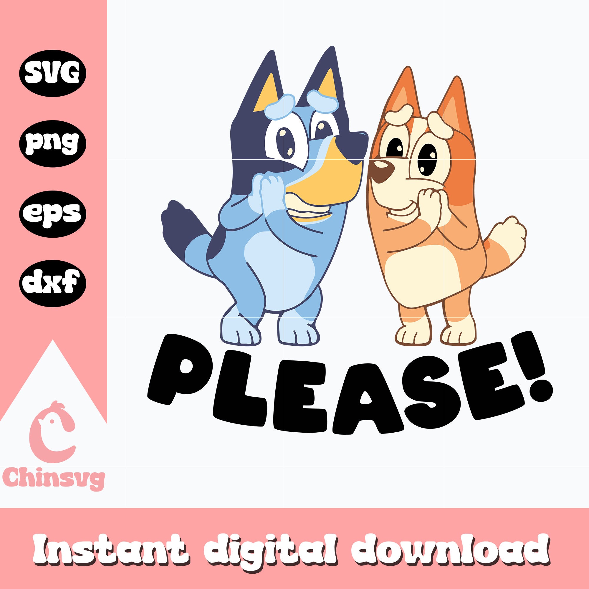 Bluey and bingo please svg, bluey bingo svg, cartoon svg – Chinsvg