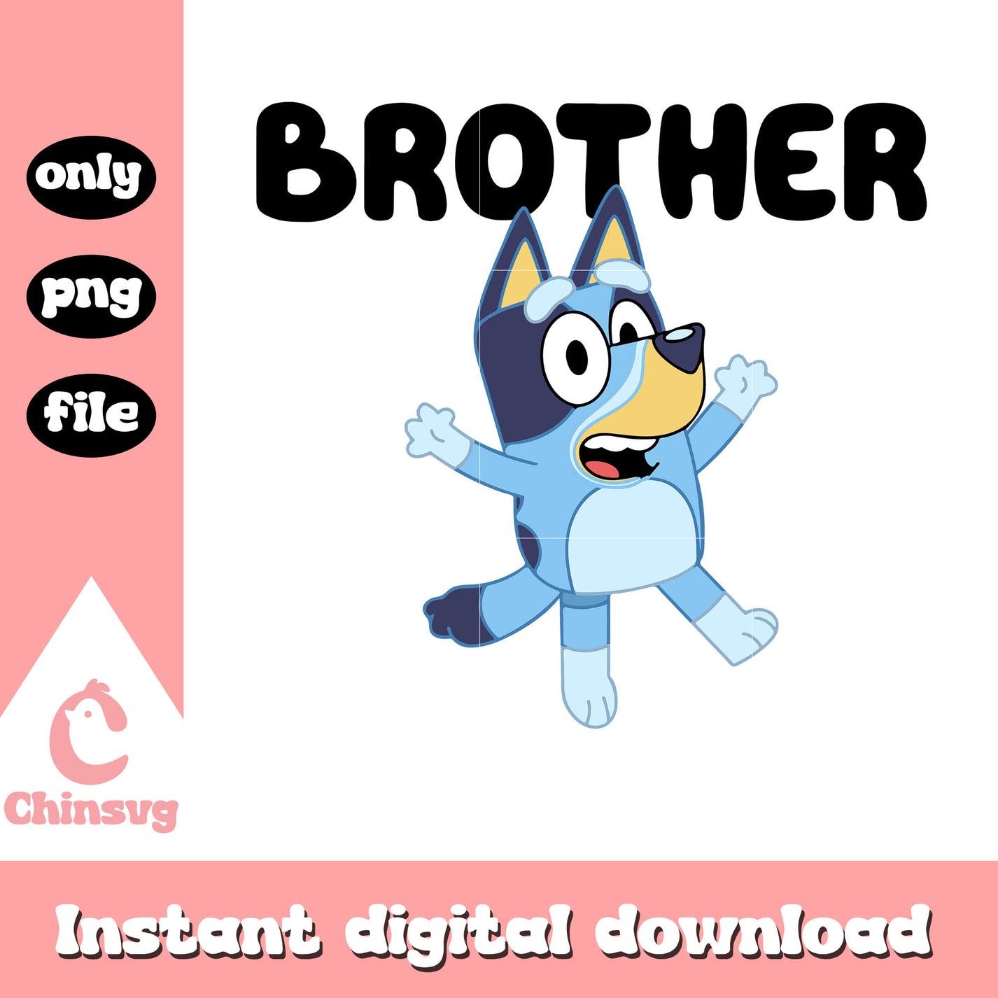 Bluey's brother character png, bluey png, bluey cartoon png – Chinsvg