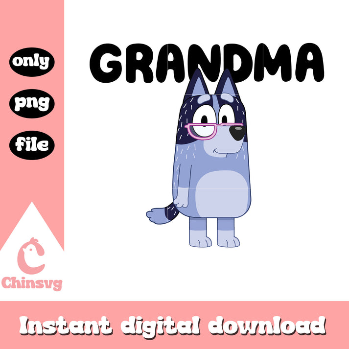 Bluey's grandma character png, bluey casts png, cartoon png – Chinsvg