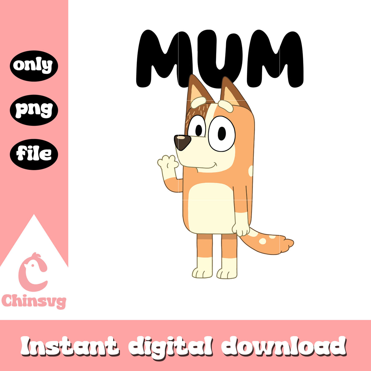 Bluey's mum character png, bluey mum png, cartoon character png – Chinsvg