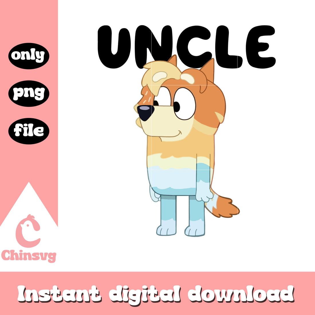 Bluey's uncle character png, bluey cast png, bluey character png – Chinsvg