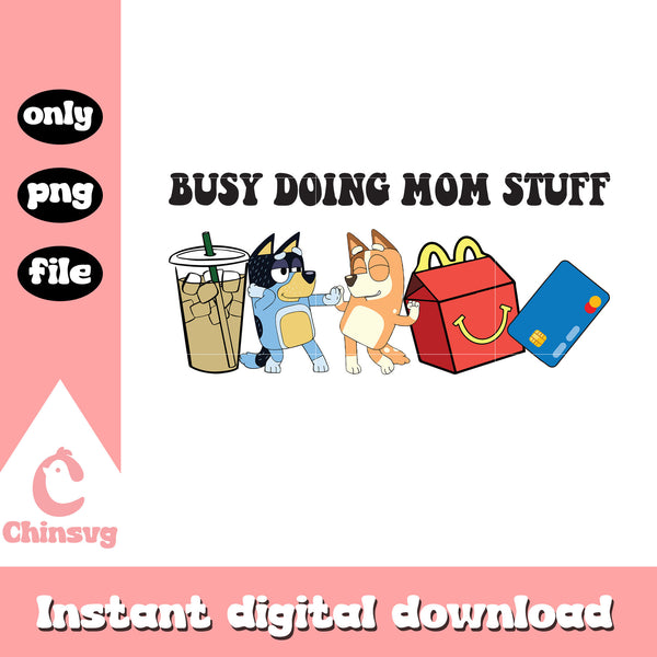 Bluey bingo busy doing mom stuff milk tea png, bluey and bingo png ...