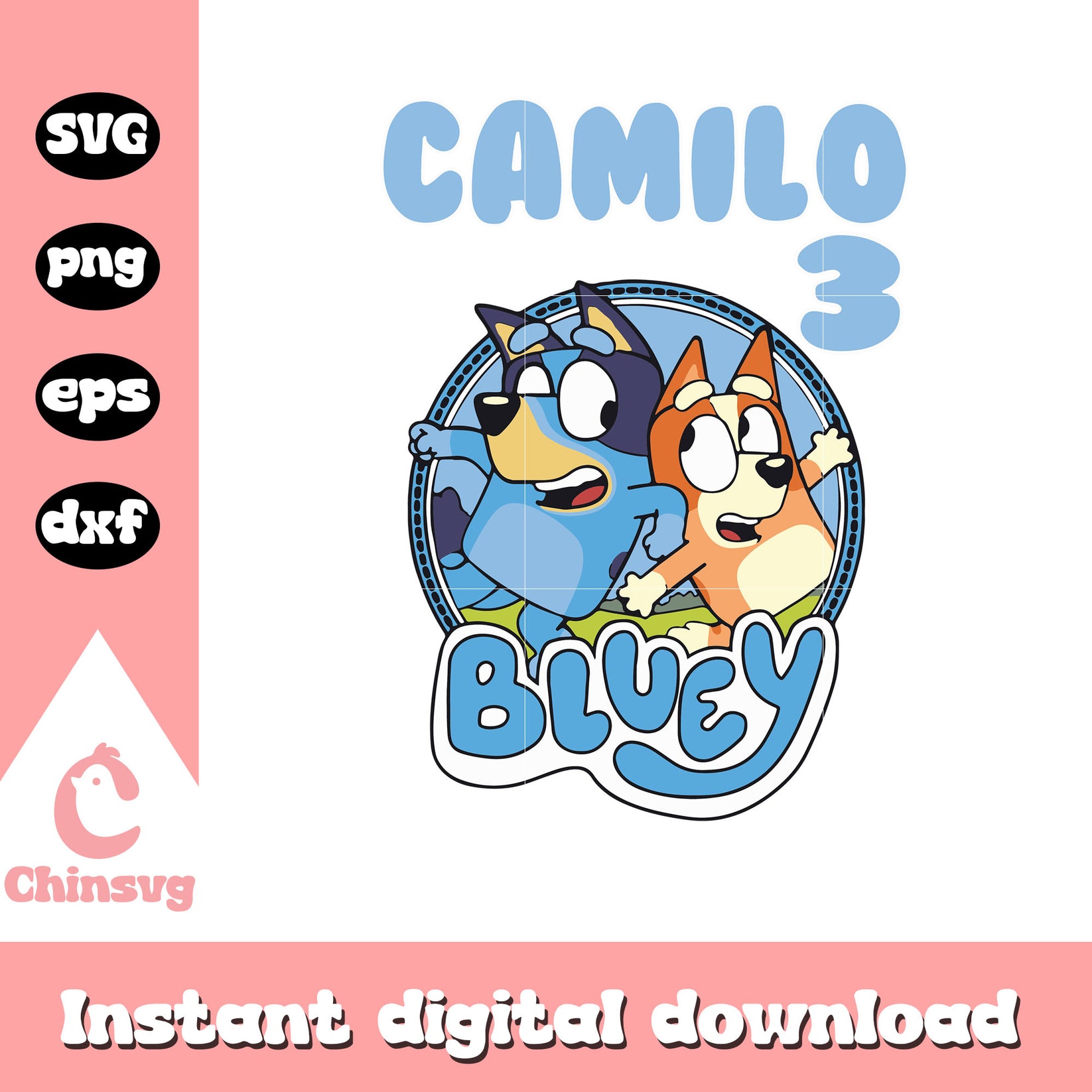 Bluey cartoon camilo svg, Bluey and Bingo svg, cartoon svg – Chinsvg