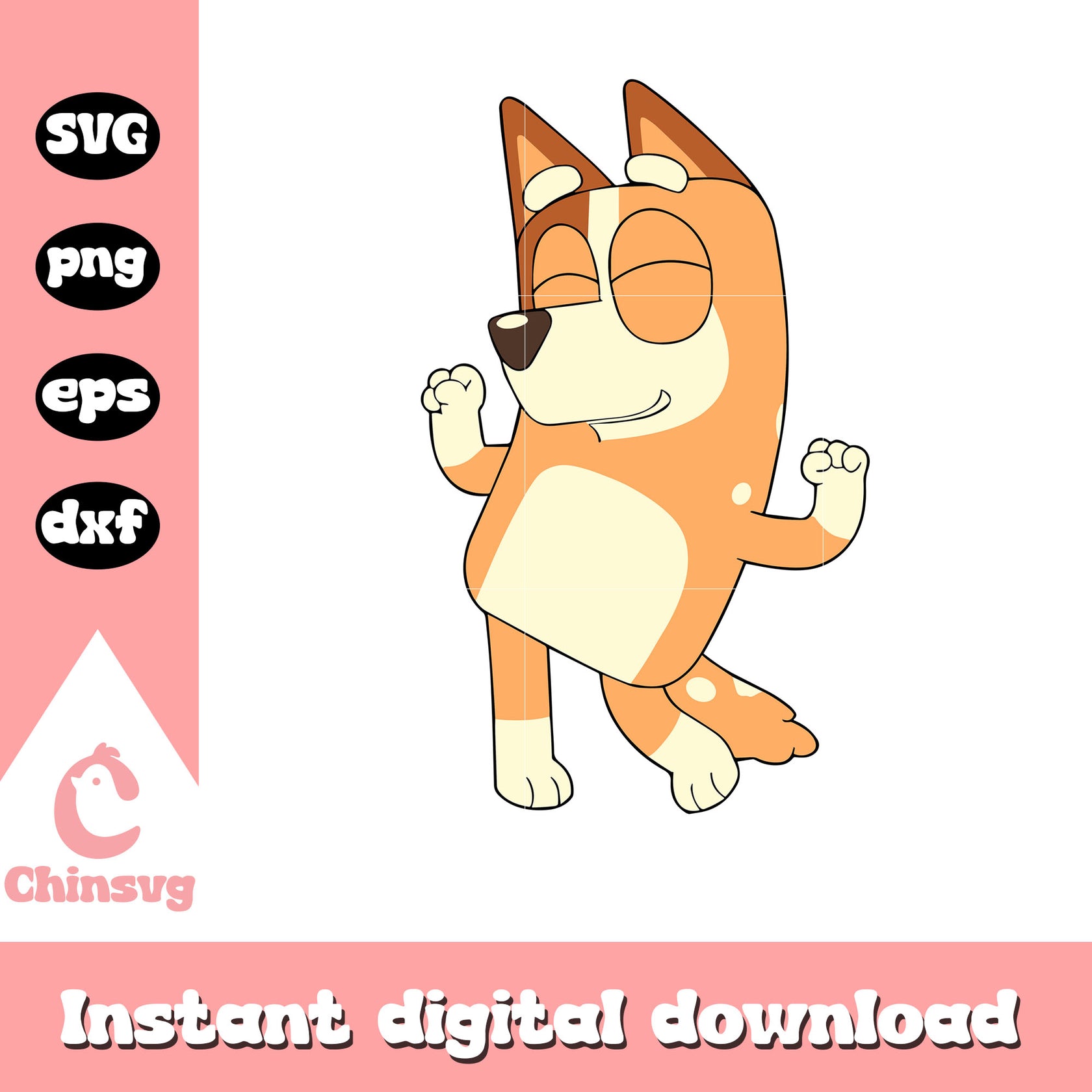 Bluey mom character svg, chilli heeler svg, bluey cartoon svg – Chinsvg
