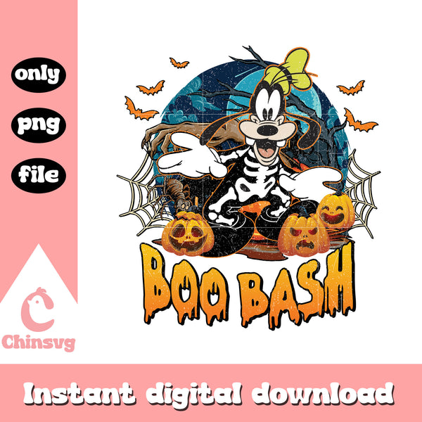 Boo bash goofy skeleton design png, halloween goofy png – Chinsvg