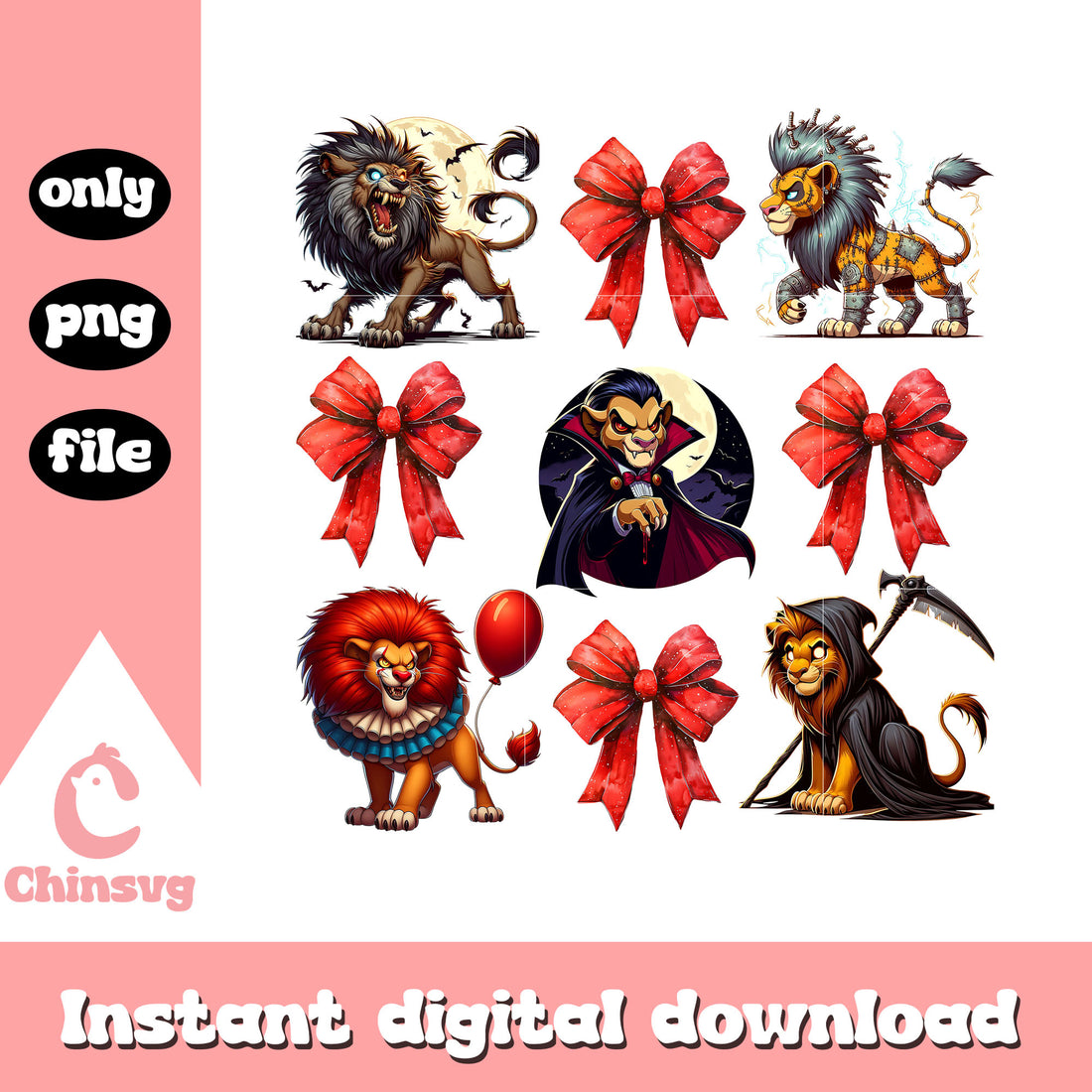 Bow lion king halloween design png, lion king halloween png – Chinsvg