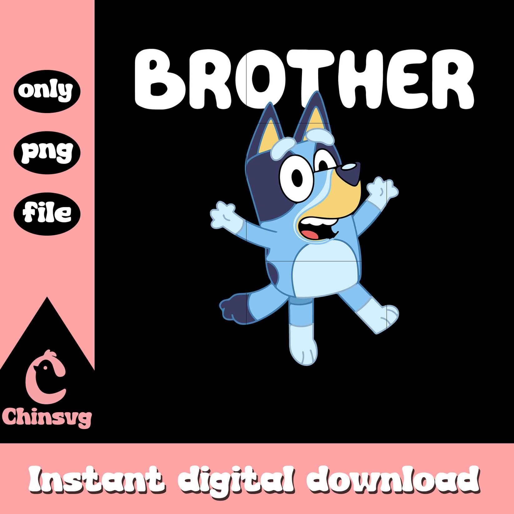 Brother bluey character png, bluey png, cartoon character png – Chinsvg