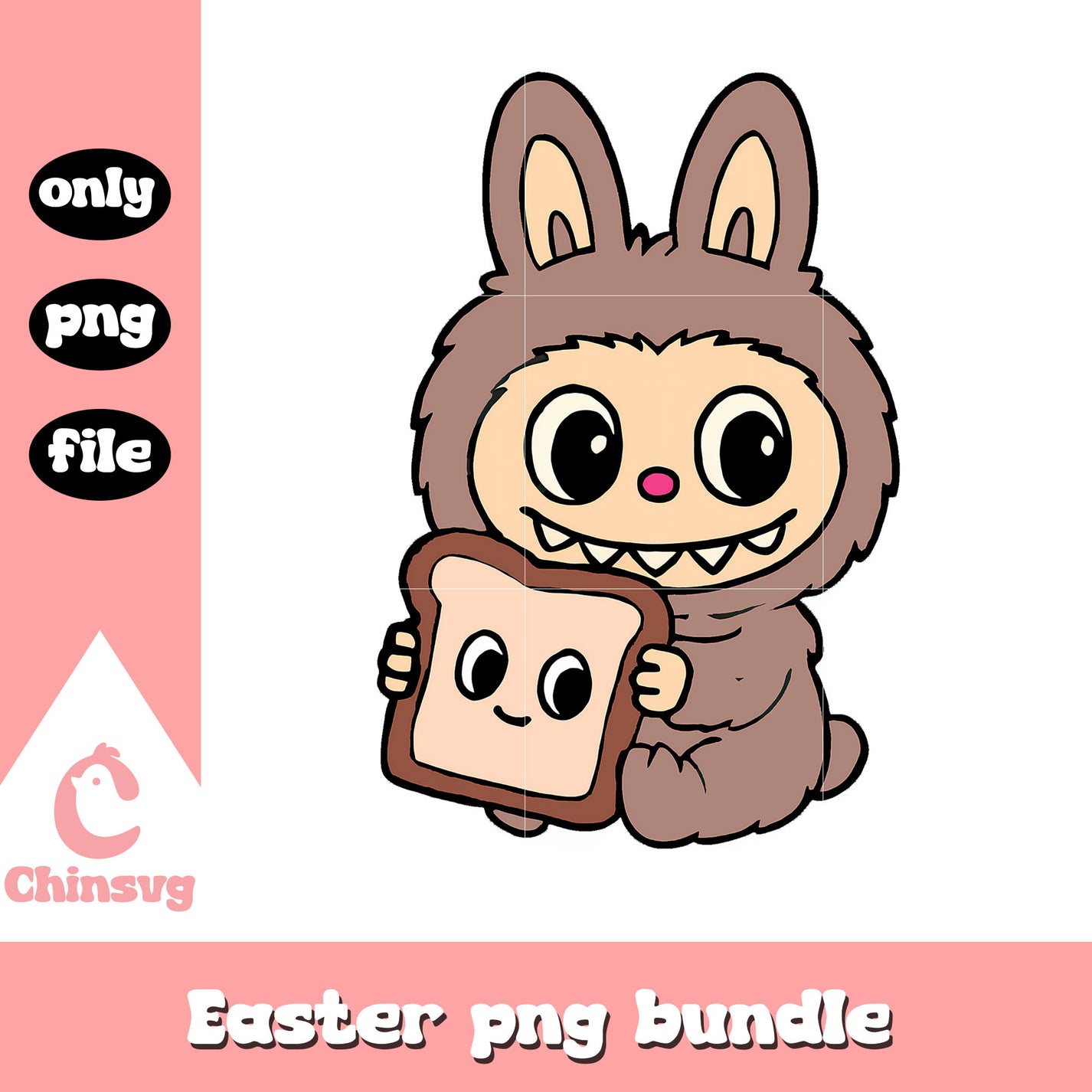 Brown labubu hand sandwitch doll design png, cute labubu png – Chinsvg